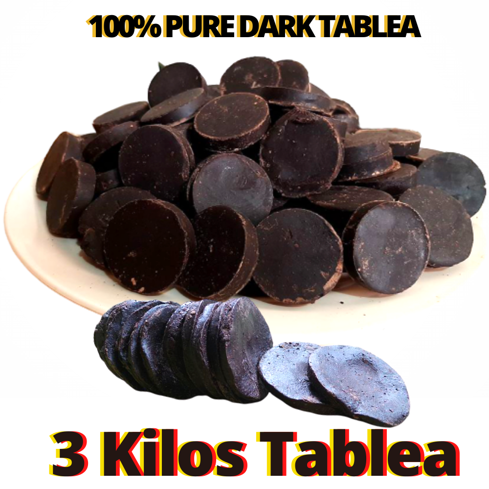 3 Kilos Tablea, 100% Pure Cacao Organic Unsweetened Dark Tableya Great ...