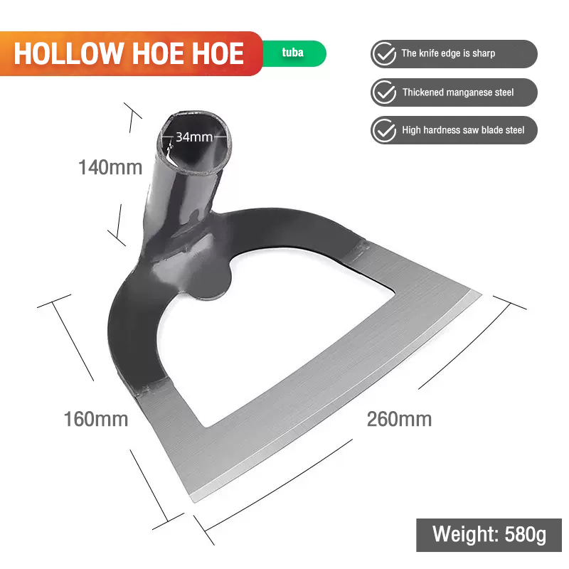 Manganese steel forged weeding hoe hollow heart-shaped hoe thickened ...