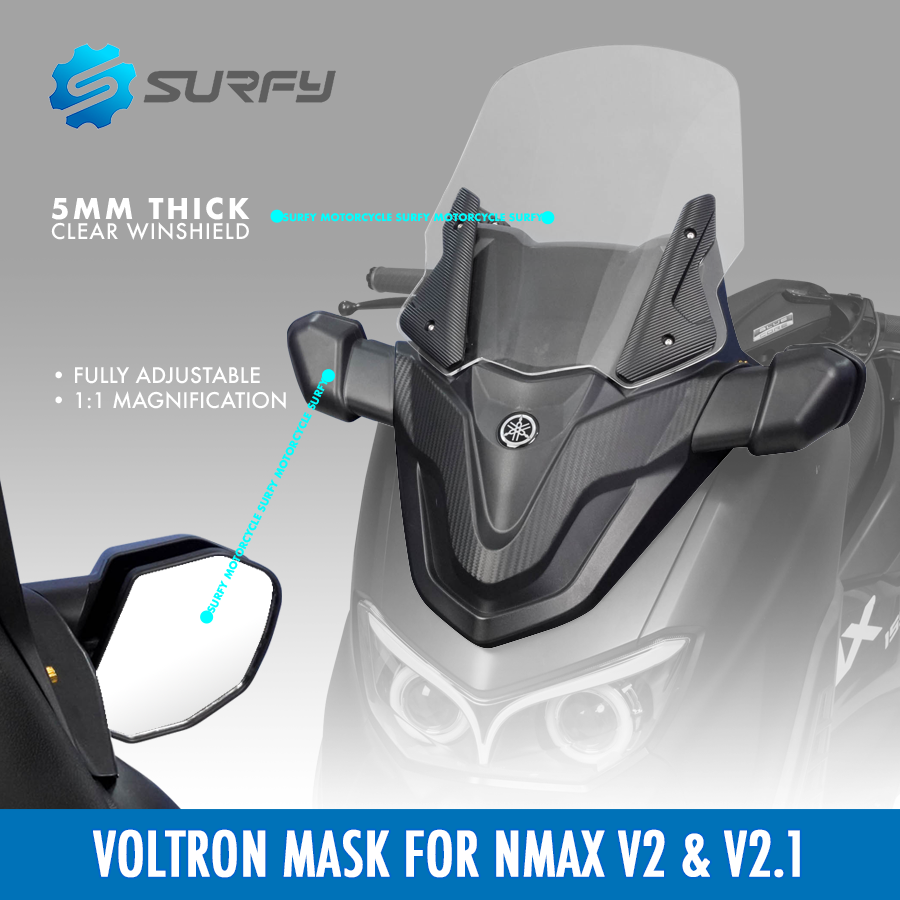 Nmax V2 Voltron Mask with Side Mirror And Visor Carbon Design | Lazada PH