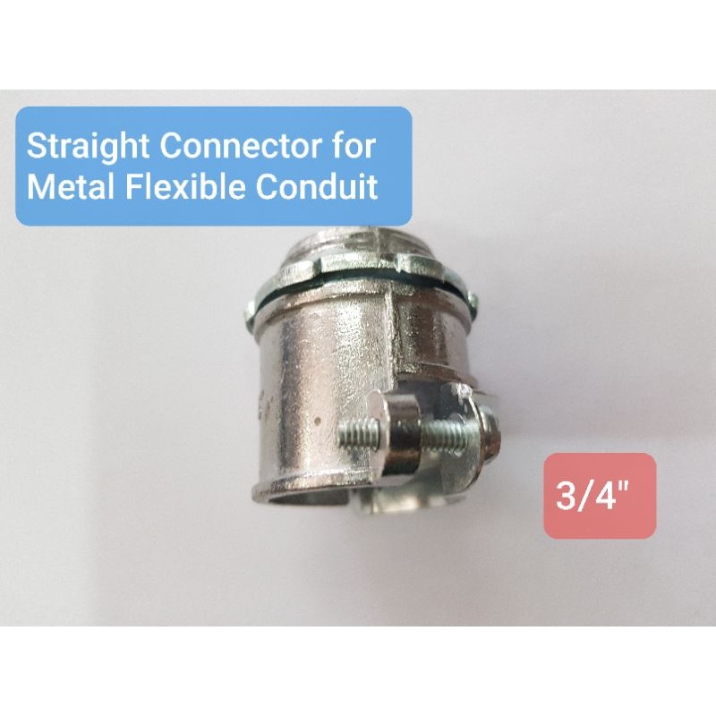 COD Straight Connector for Metal Flexible Conduit 3/4 | Lazada PH