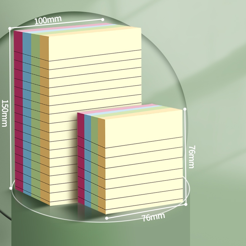 Square Regular Rectangle Size Long Horizontal line Sticky Note Colorful ...