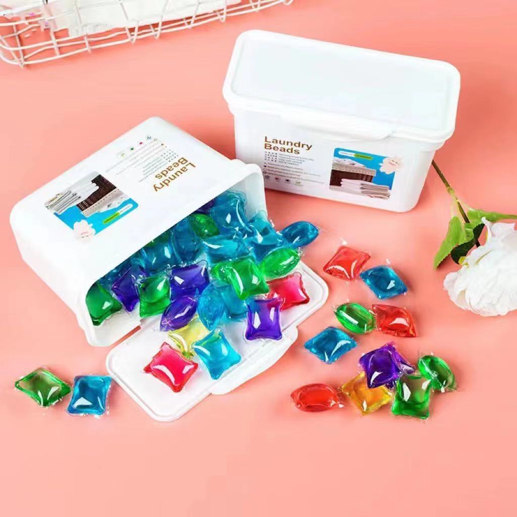 Trendy Liquid Laundry Detergent Pods Capsules Ball Wash Beads Laundry ...