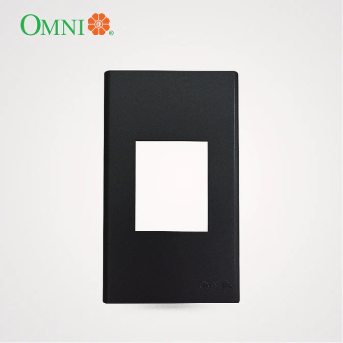 OMNI WS Wide Series 1 Gang Plate for Universal Outlet with Ground and ...