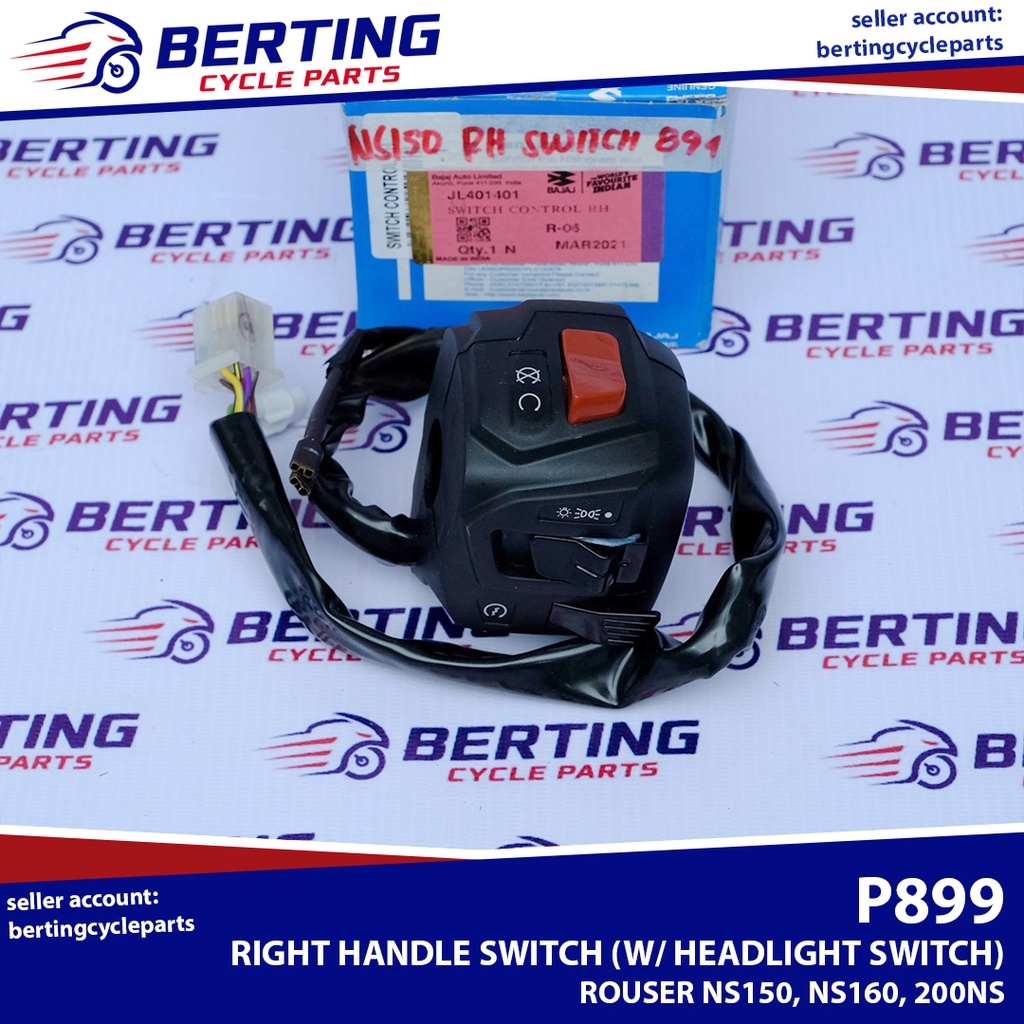 RIGHT HANDLE SWITCH ASSY Rouser NS150 NS160 NS200 200NS Genuine ...
