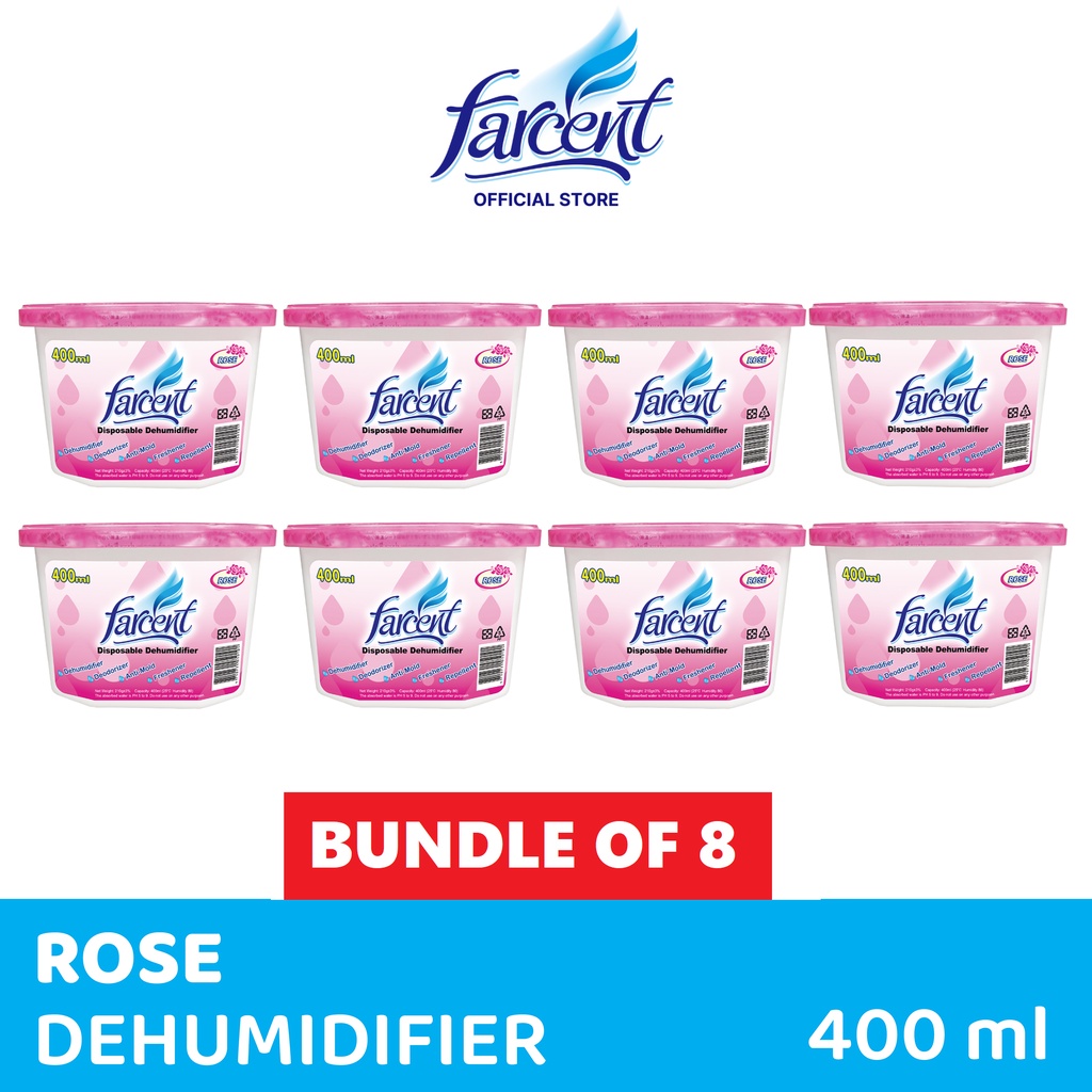 Farcent Disposable Dehumidifier Rose 400ml x 8 pcs | Lazada PH
