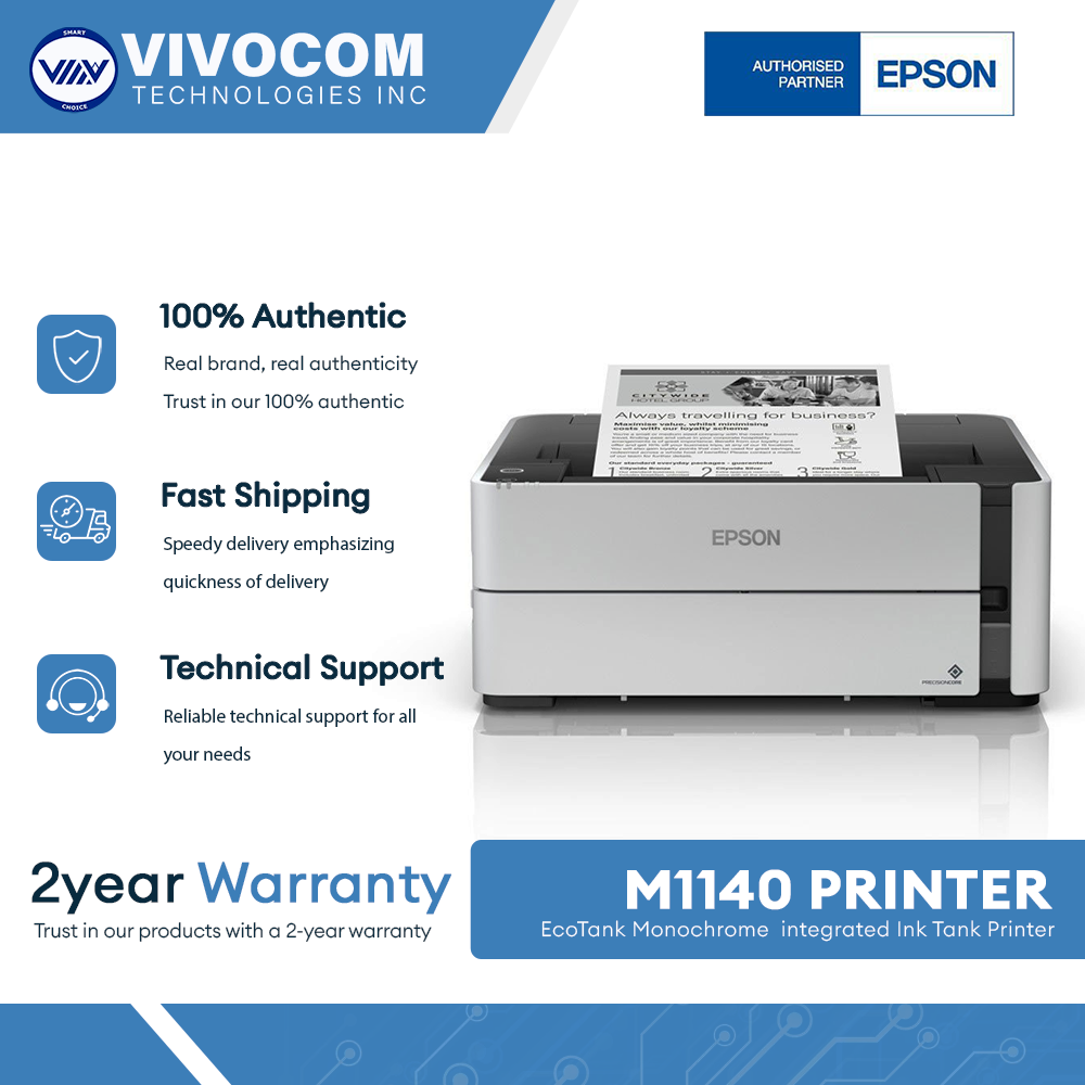 Epson EcoTank Monochrome M1140 Ink Tank Printer PRINTS LIKE MONO LASERS ...