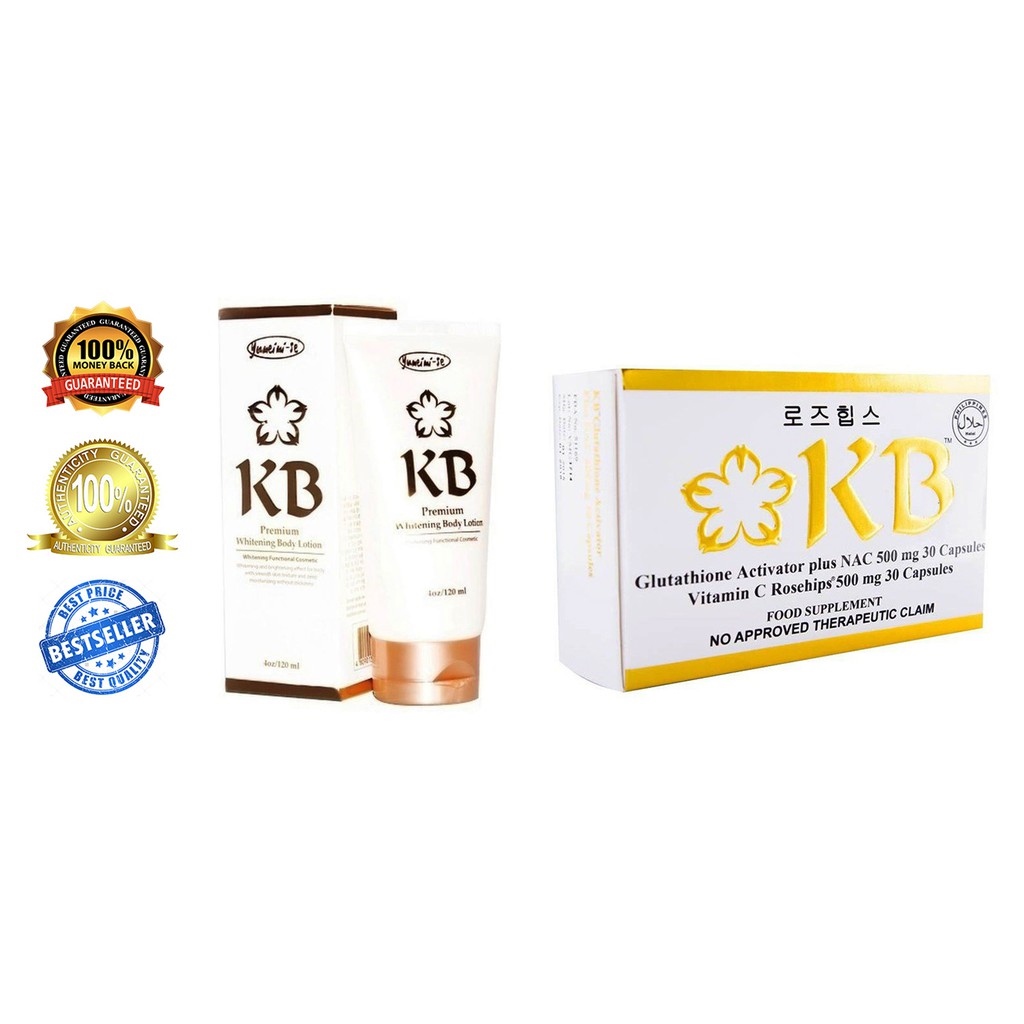 ⊙ KB Glutathione NAC Vitamin C Rosehips Plus KB Lotion 120ml FREE KOJIC ...