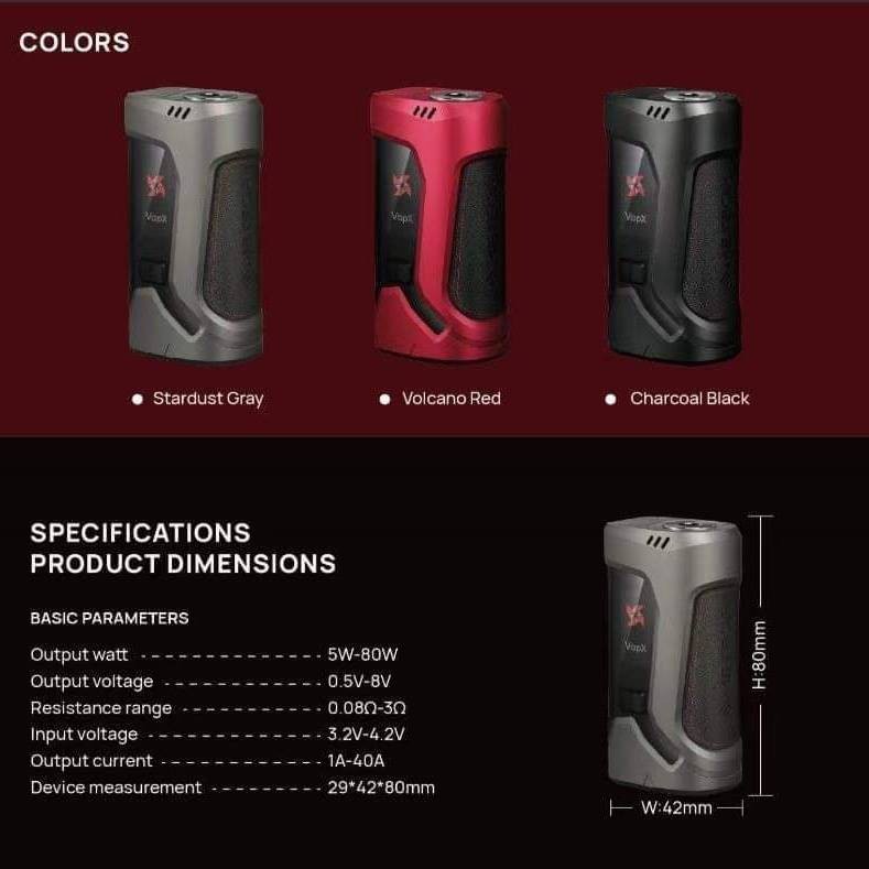 NEW VapX Meteor 80W 510 Mod Vape 2000mAh Authentic Legit | Lazada PH