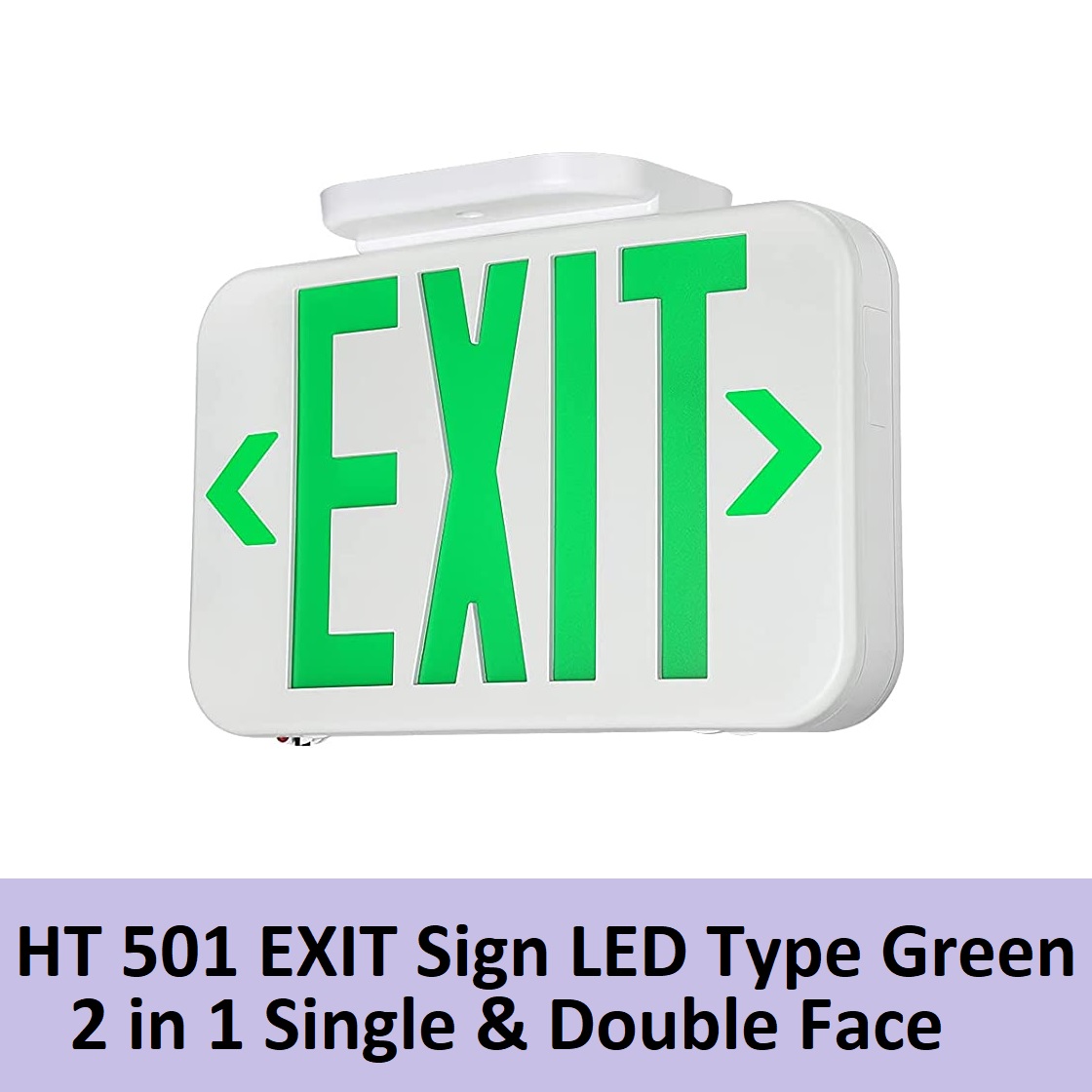 Exit Light EXIT Sign LED Type Green HT 501 HT-501 120/277VAC Emergency ...