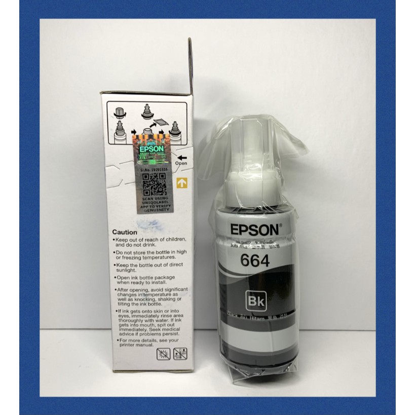 ๑ Epson Genuine 664 Black Ink 6641 Black | Lazada PH