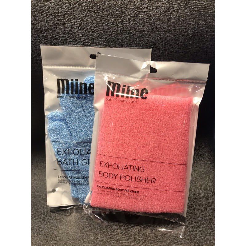 Miine Exfoliating Body Polisher/Bath Gloves/Loofah | Lazada PH