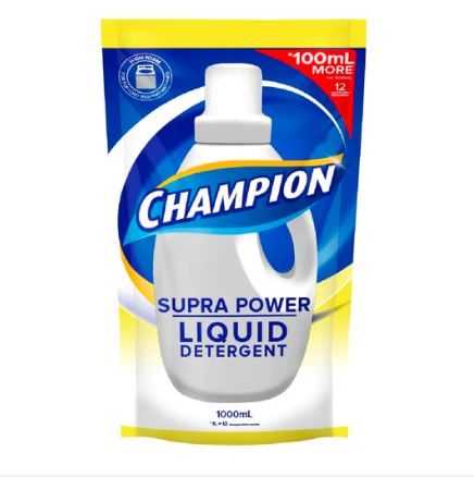 1L Champion Liquid Detergent High Foam Top Load Refill Pouch | Lazada PH