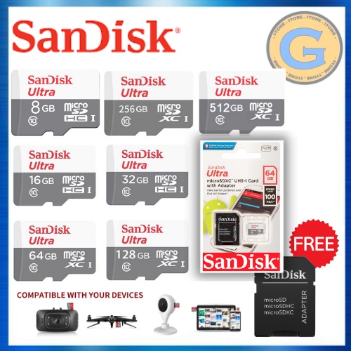 MicroSDHC Memory Card A1 Micro Sandisk TF Card SD Card High Speed 8GB ...