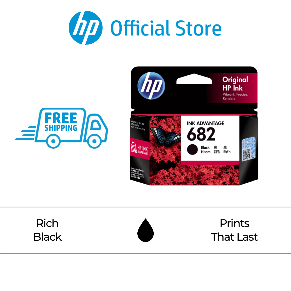 HP 682 Original Ink Advantage Cartridge (Black/Tri-Color) | Compatible ...