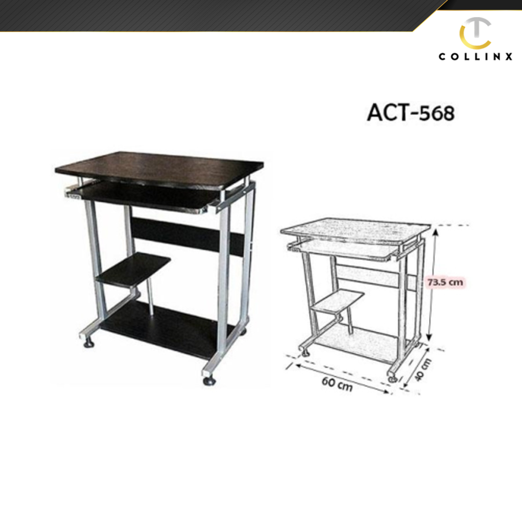 Computer Table with Printer Stand and Sliding Drawer ACT | Easy Setup ...