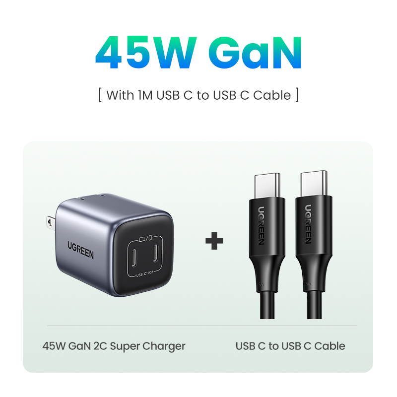 UGREEN 45W GaN Fast Charging Charger for SAMSUNG S24 Ultra Support Super Fast Charge SFC 2.0 45w ...
