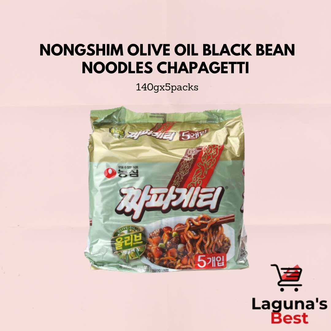 Nongshim Olive Oil Black Bean Noodles Jjapagetti Chapagetti 140gx5packs ...