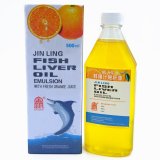 Jin Ling Fish Liver Oil Emulsion w/ Fresh Orange Juice (500ml) 橙汁鱼肝油 ...