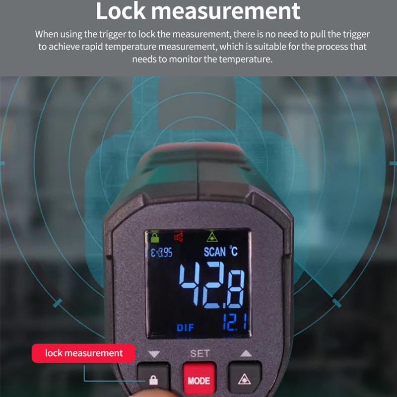 UNI-T Digital thermometer UT306 PRO Infrared Thermometer contactless ...