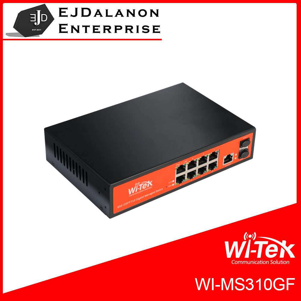 Wi-Tek WI-MS310GF L2 Managed Gigabit Network Switch | 8GE+2SFP Ports L2 ...