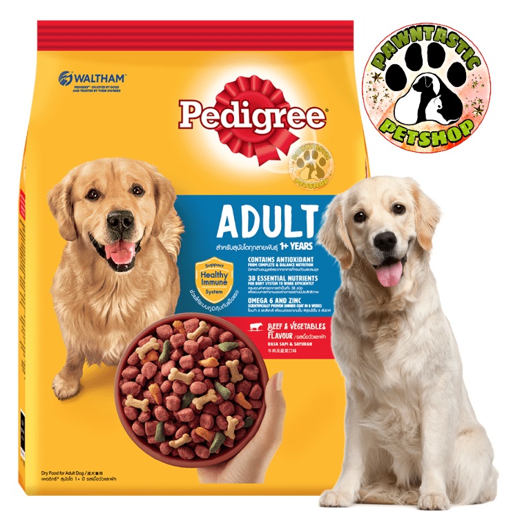 Pedigree Adult Dog Dry Food Beef & Vegetables Flavor 500g [Original ...