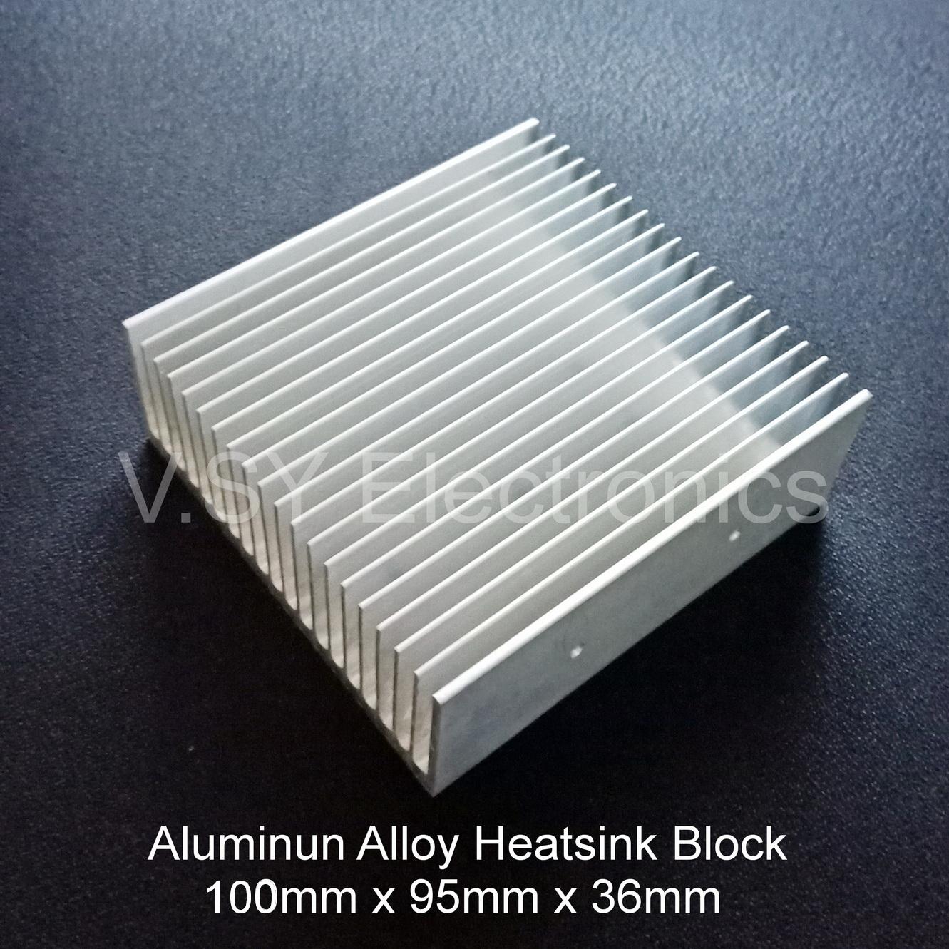 Aluminum Alloy Heatsink Cooling Block 100mm x 95mm x 36mm radiator ...