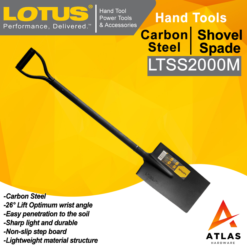 Lotus Shovel Steel Spade "LTS1000M / LTSS2000M / LTSS3000M" | Lazada PH