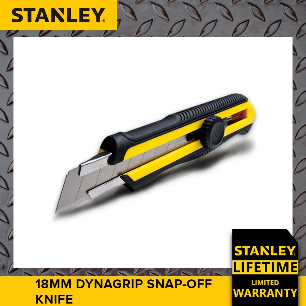Stanley STHT10418-8 Dynagrip Snap-Off Knife 18mm [Lifetime Warranty ...