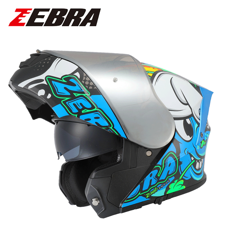 ZEBRA 869 Motorcycles full face Helmet original Dual Visor Modular ...