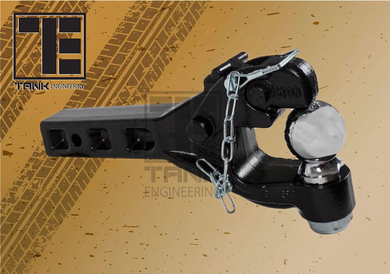 Tank Engineering 4x4 Rear trailer tow hook pintle hook with ball draw ...