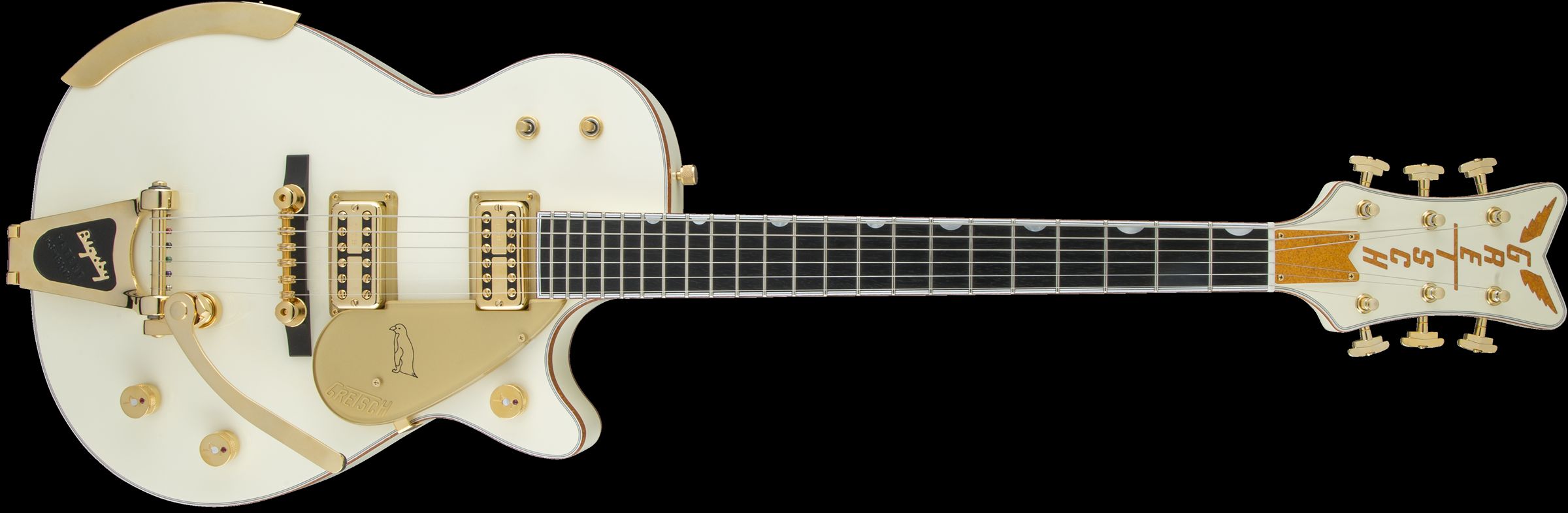 Classic Custom Gretsch 6120 White Penguin with Hollow Body Electric ...