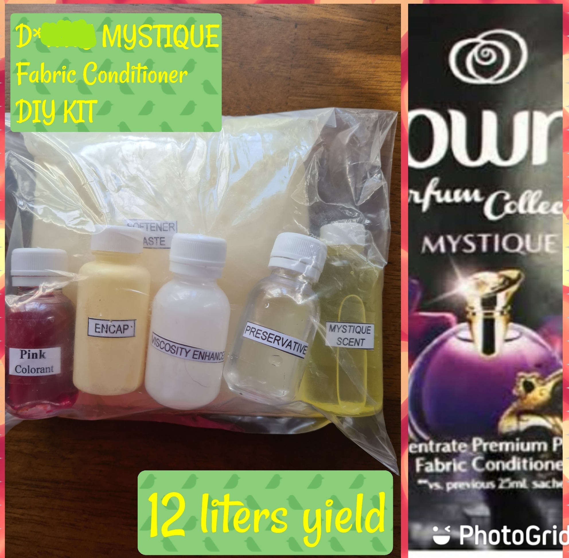 DIY FABRIC CONDITIONER, LAUNDRY FABCON, MYSTIQUE SCENT , DIY KIT FABCON ...
