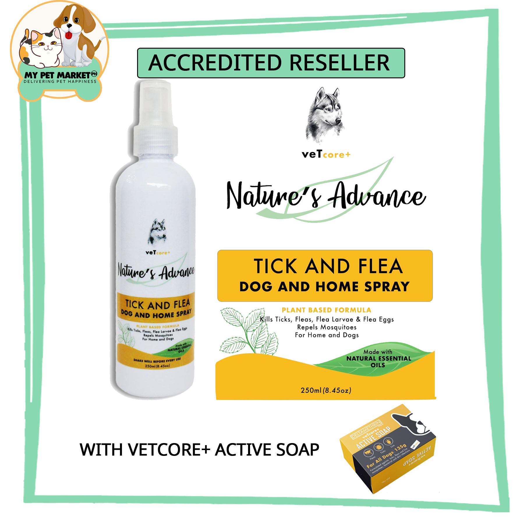 Vet Core Tick & Flea Spray with Active Soap | Lazada PH