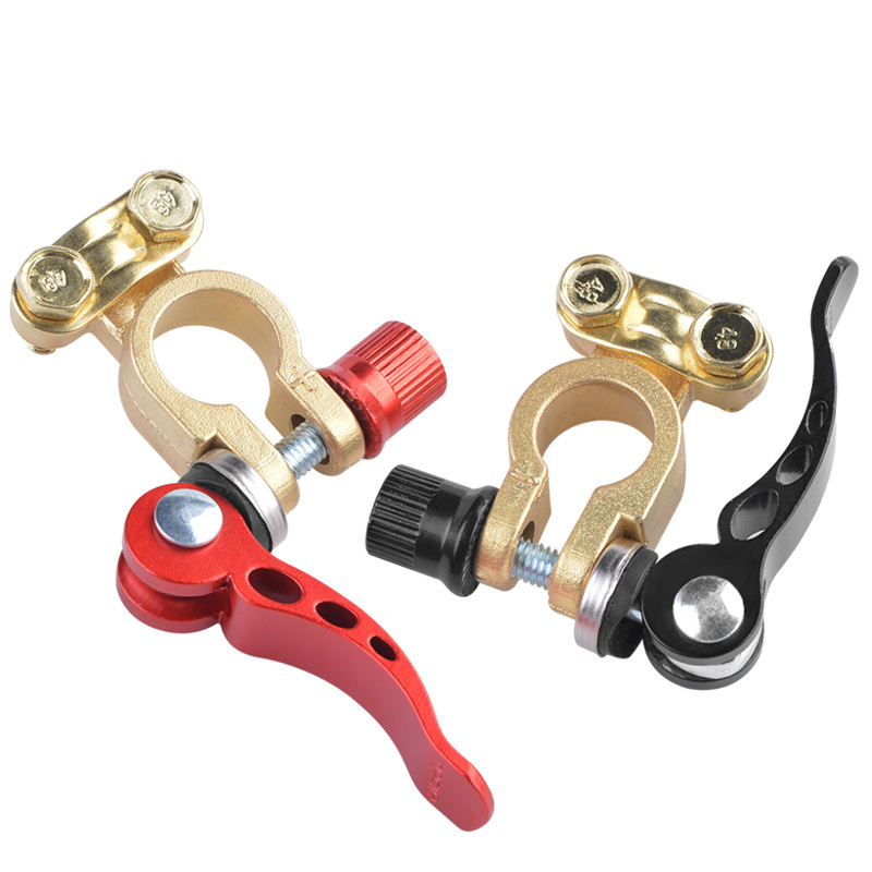 2PCS Car Battery Terminal Clamps Quick Release 12V 24V Positive And ...