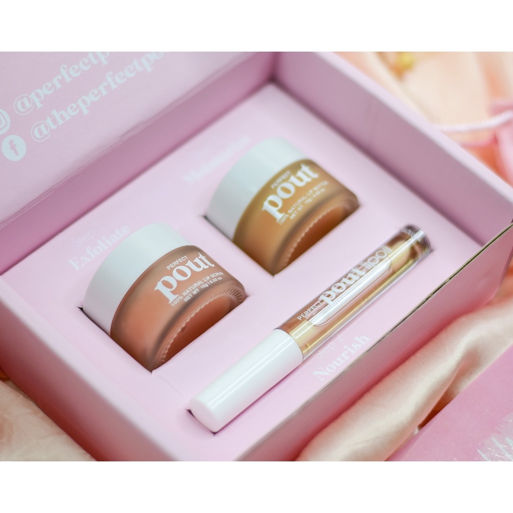Perfect Pout Lip Care Sets ( Scrub Butter Oil ) | Lazada PH