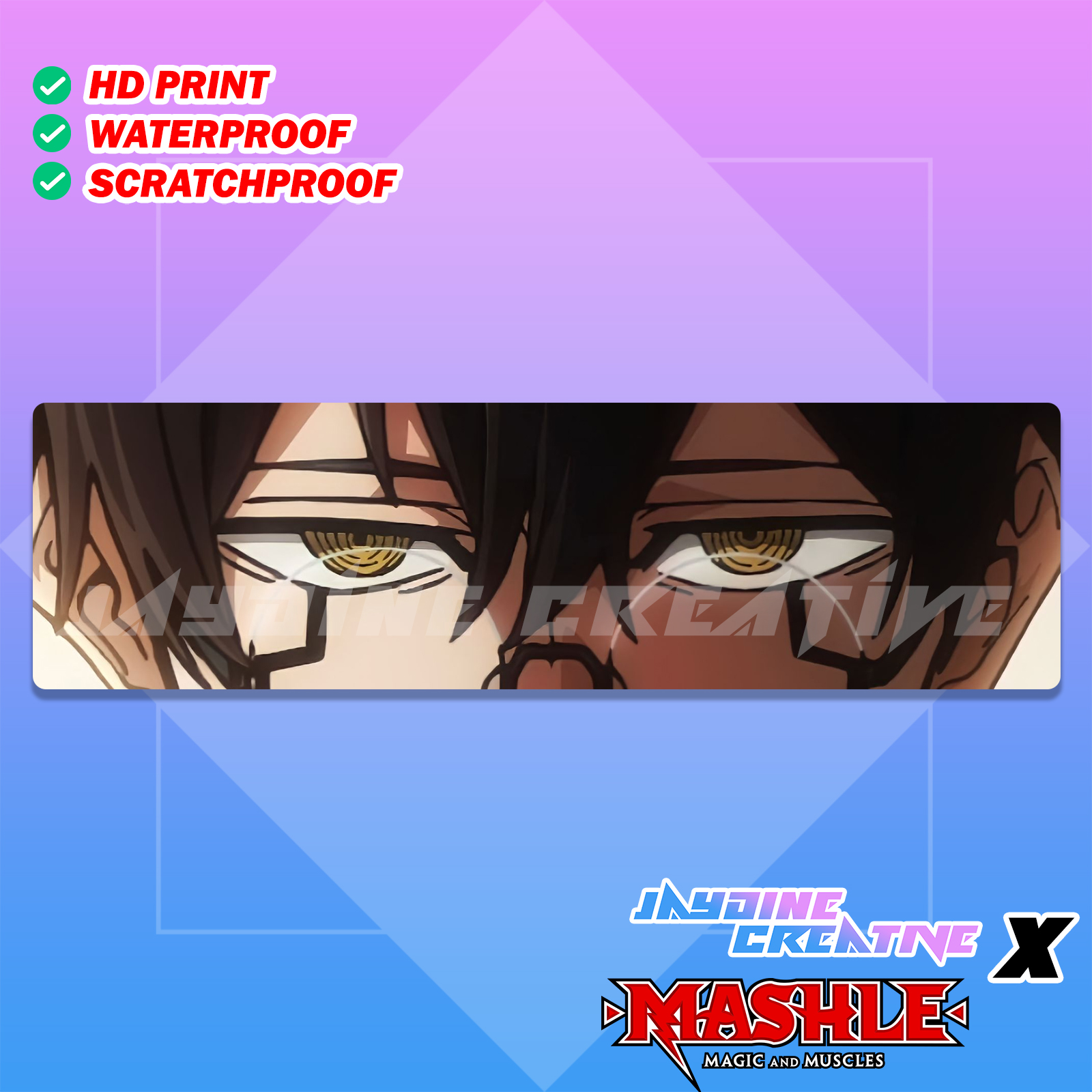 MASHLE: MAGIC and MUSCLES Eye slap sticker High Quality and Waterproof ...