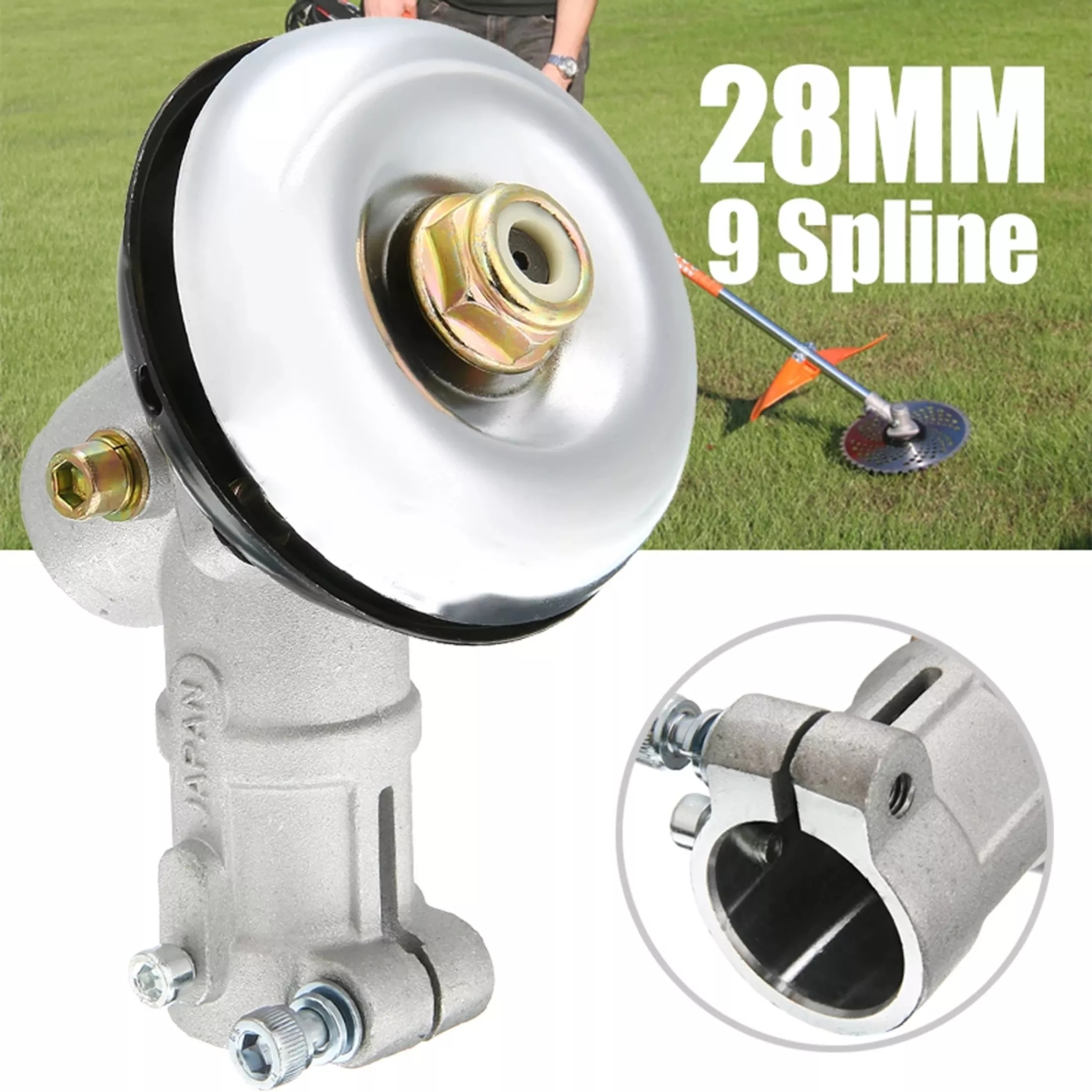 【24hours delivery】28mm 9 spline Trimmer Gearhead Gearbox Brushcutter ...