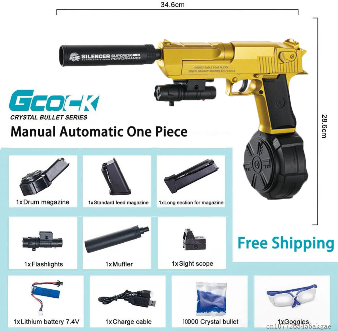 Glock Electric gel blasters gun Gel blaster for kids pistol Interactive ...