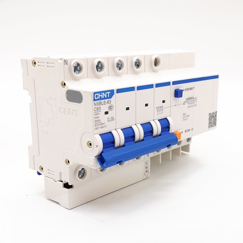 CHINT RCBO NXBLE 32 4P 30mA C10A 16A 20A 25A 32A Residual current Circuit breaker Replace DZ47LE ...