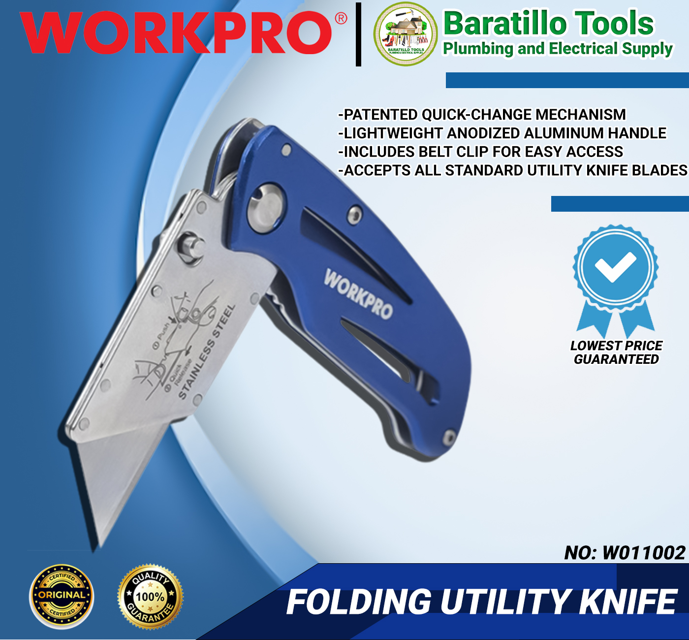 WORKPRO Folding Utility Knife W011002 | Lazada PH