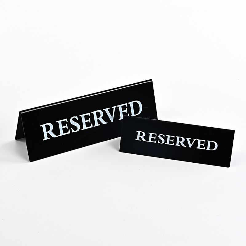 Acrylic Reserved Table Sign Acrylic RESERVED Table Board For Guest ...