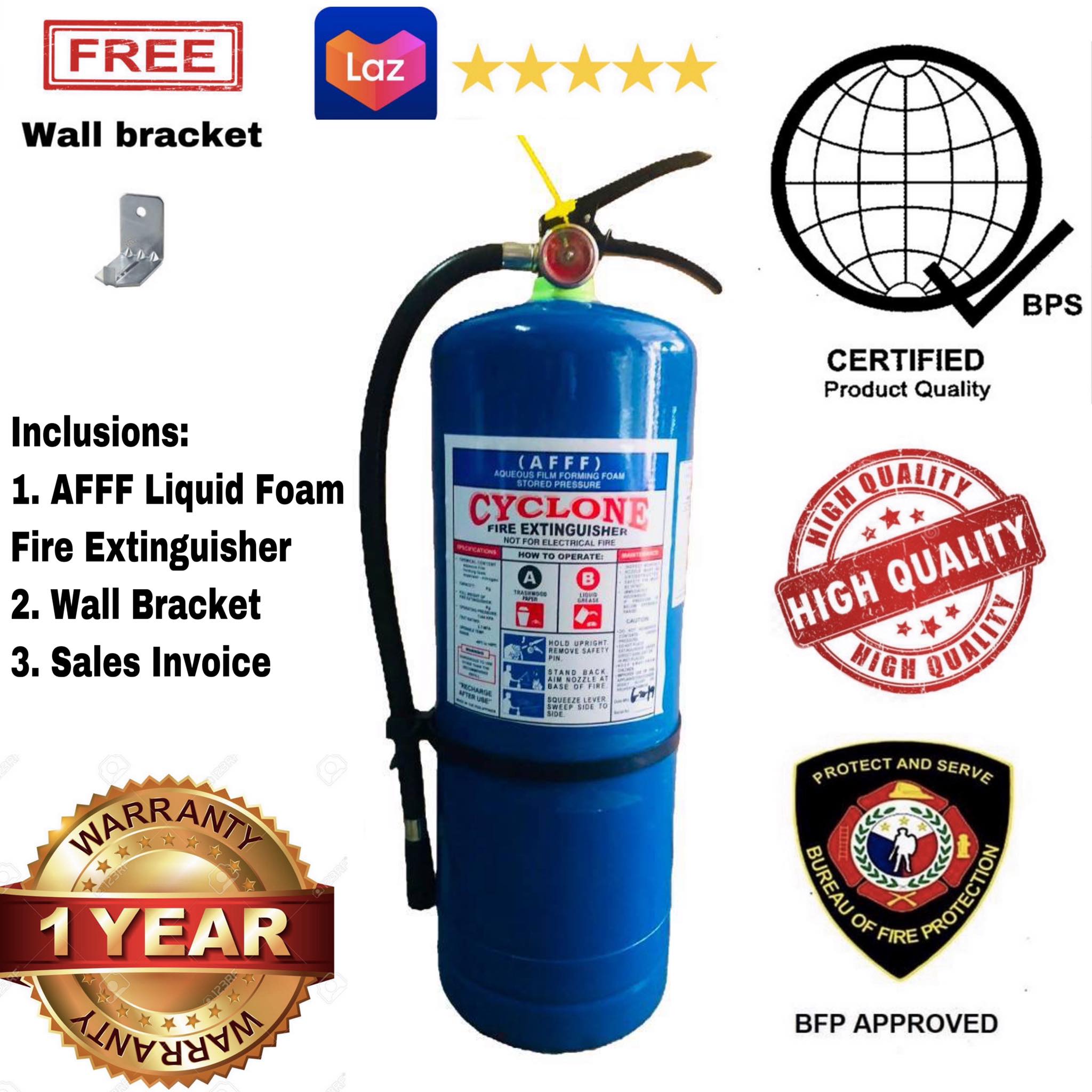 Fire Extinguisher AFFF 10lbs Liquid Foam Fire Extinguisher 10 Lbs Fire Extinguisher AFFF 10lbs Liquid Foam Fire Extinguisher 10 Lbs