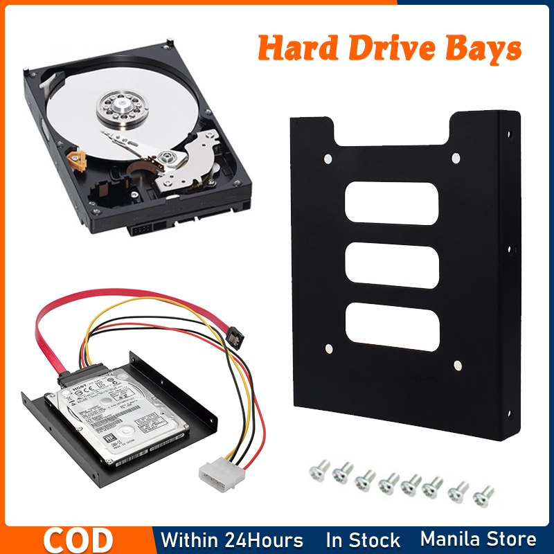 SSD Hard Drive Bracket 2.5 inch to 3.5 inch Hard Disk Drive Bays Holder ...