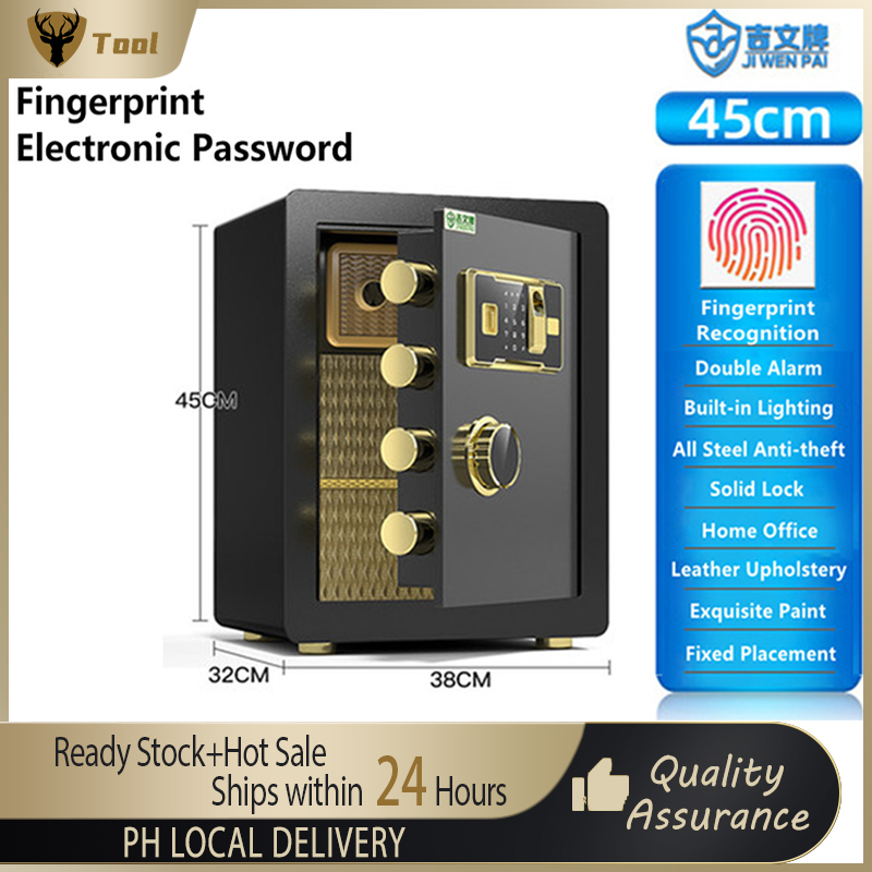 【1 Year Warranty】Safe Box Vault Money Documents Fire Proof Black Big ...