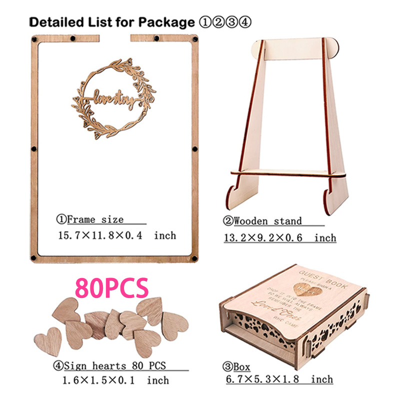 Square transparent Wedding Guest Book Drop Box Frame Party ...