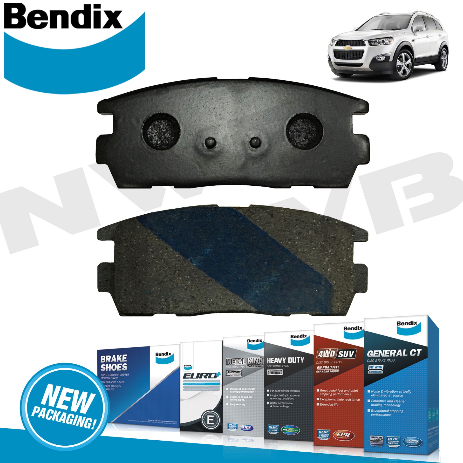 Bendix Brake Pads Rear Set GCT for Chevrolet Captiva 2008-2013 (DB1862 ...