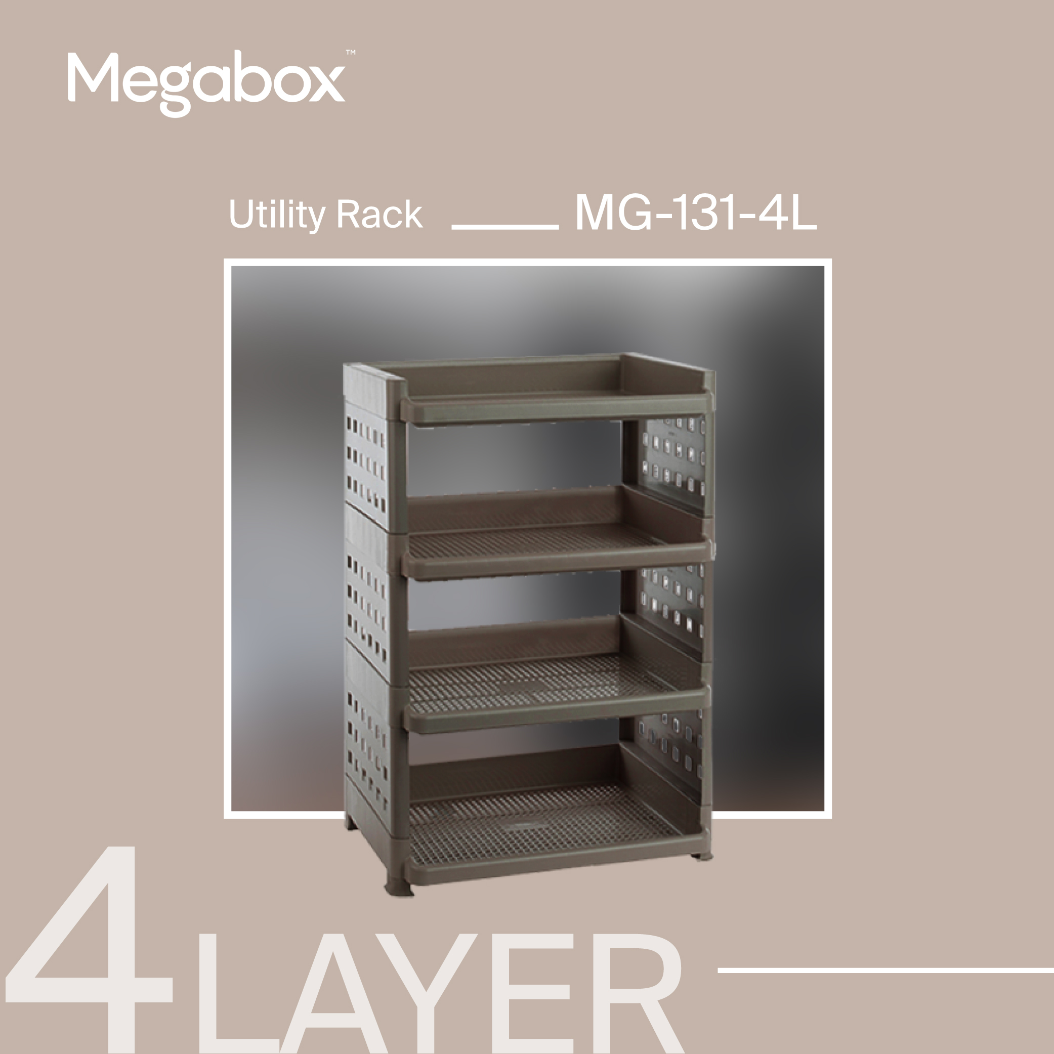 Megabox MG-131 4 Layers Utility Rack | Lazada PH