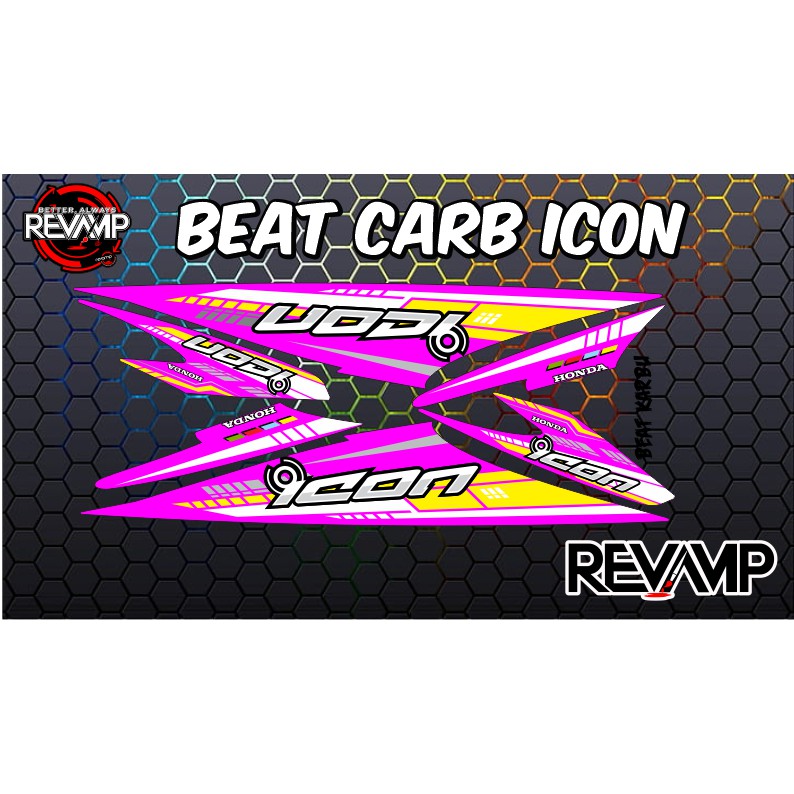 Honda Beat Carb Icon Decals (2011) | Lazada PH