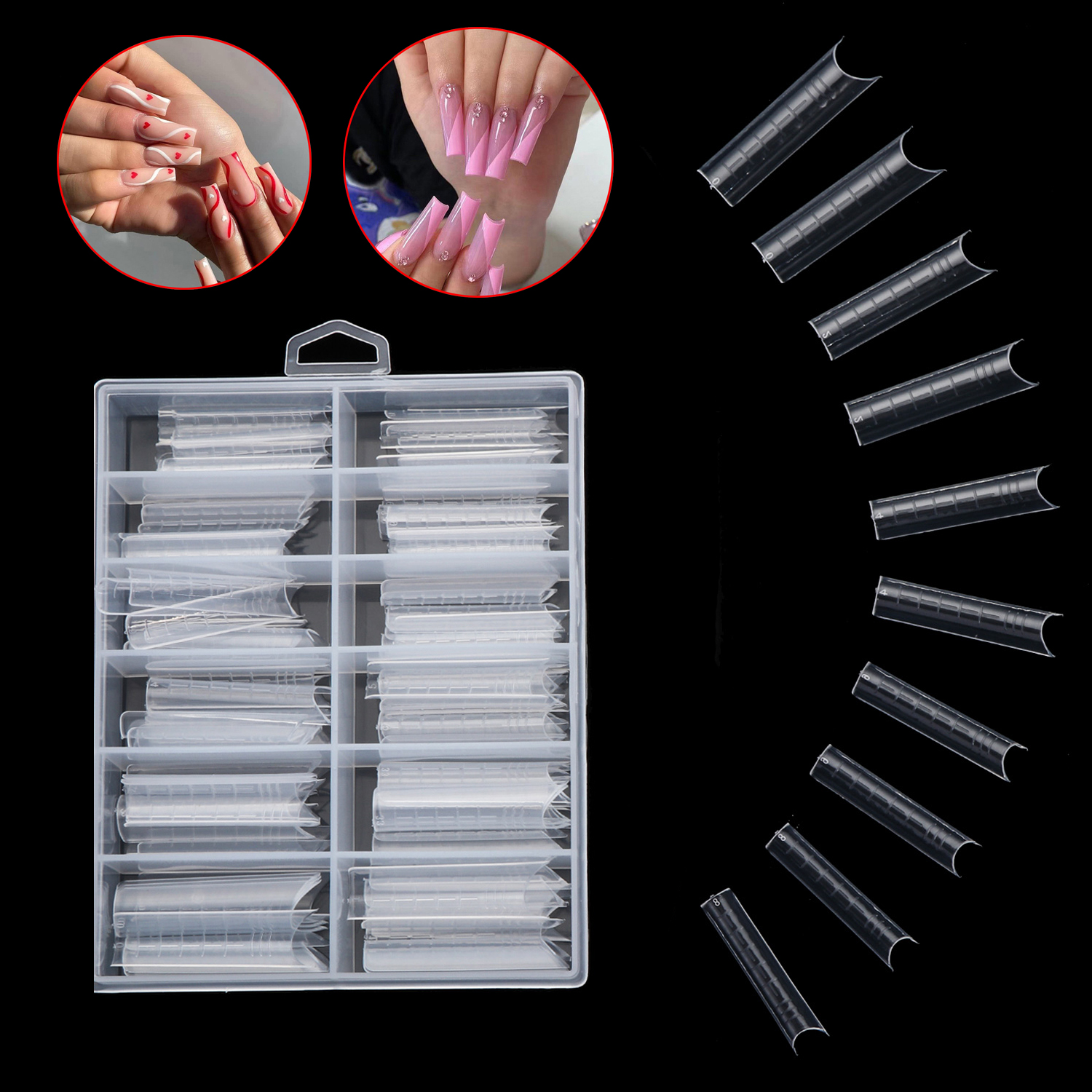 F8C503Y Nail Salon Acrylic C Curve Nail Form Finger Extension Builder ...