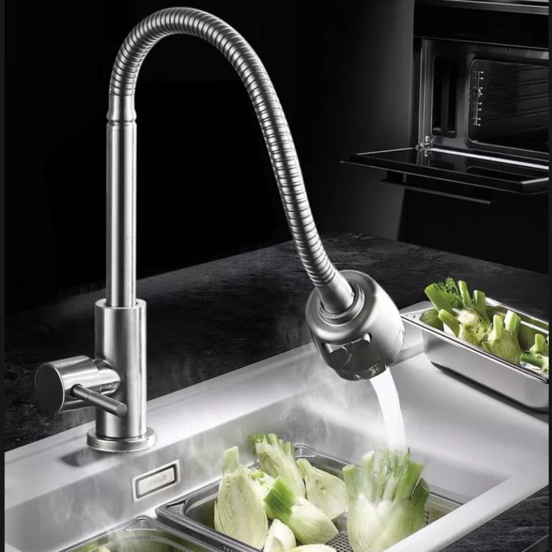 Kitchen Faucet Sink Flexible Sprayer Heavy Duty Single Cold Tap 360 ...